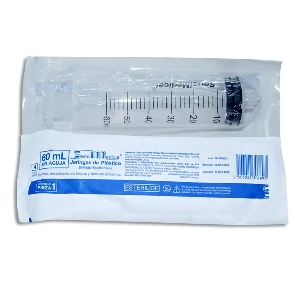 JERINGA 60ML S/A SENSIMEDICAL Pieza - 1 Pieza | Gremfar Company